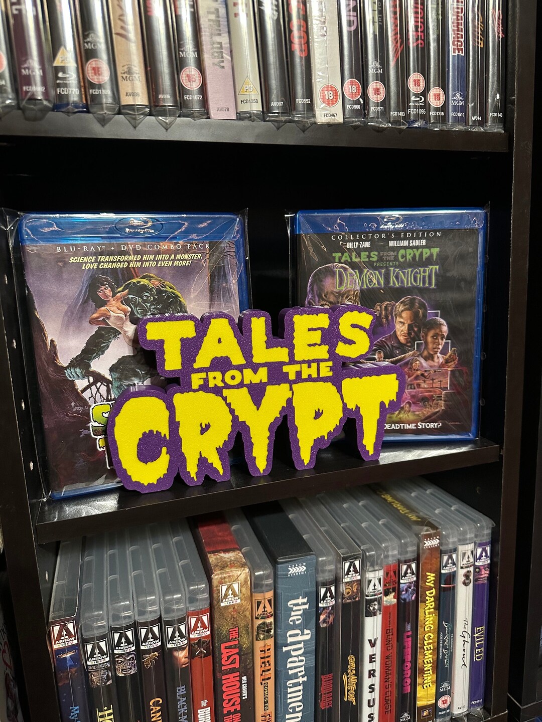 Tales From the Crypt / Horror Logo / Bookcase Display / Shelf - Etsy