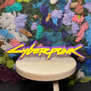 Cyberpunk Logo / Bookcase Display / Shelf Display - Etsy