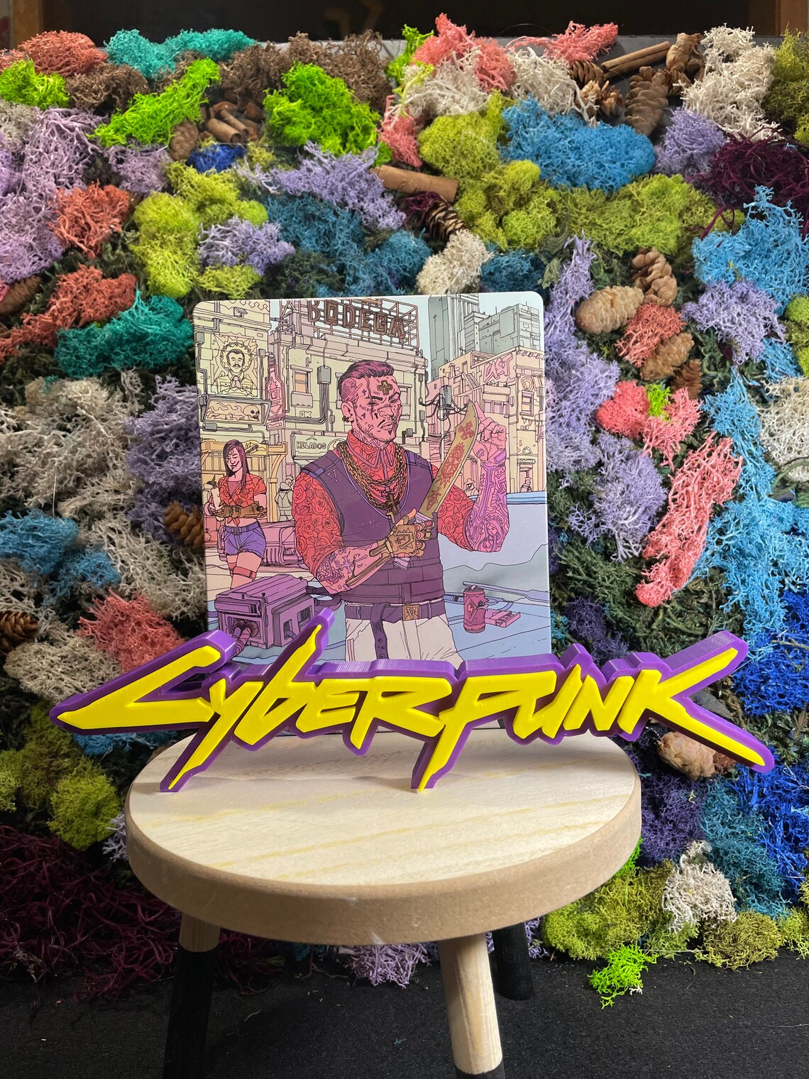 Cyberpunk Logo / Bookcase Display / Shelf Display - Etsy