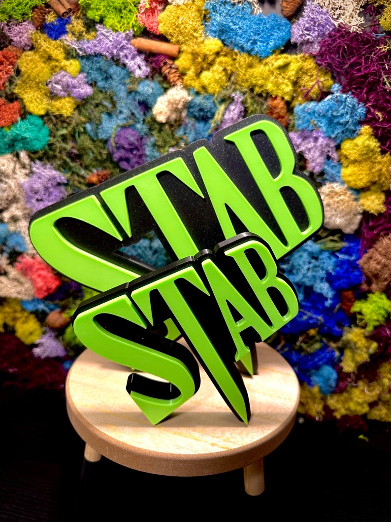 Giant Stab Sign / Scream Logo / Bookcase Display / Shelf - Etsy