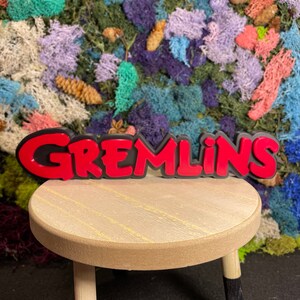 Gremlins Logo / Bookcase Display / Shelf Display - Etsy