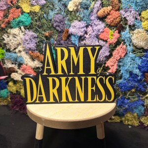 Army of Darkness Logo / Evil Dead Sign / Horror / Bookcase Display ...