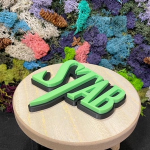 Stab Sign / Scream Logo / Bookcase Display / Shelf Display - Etsy