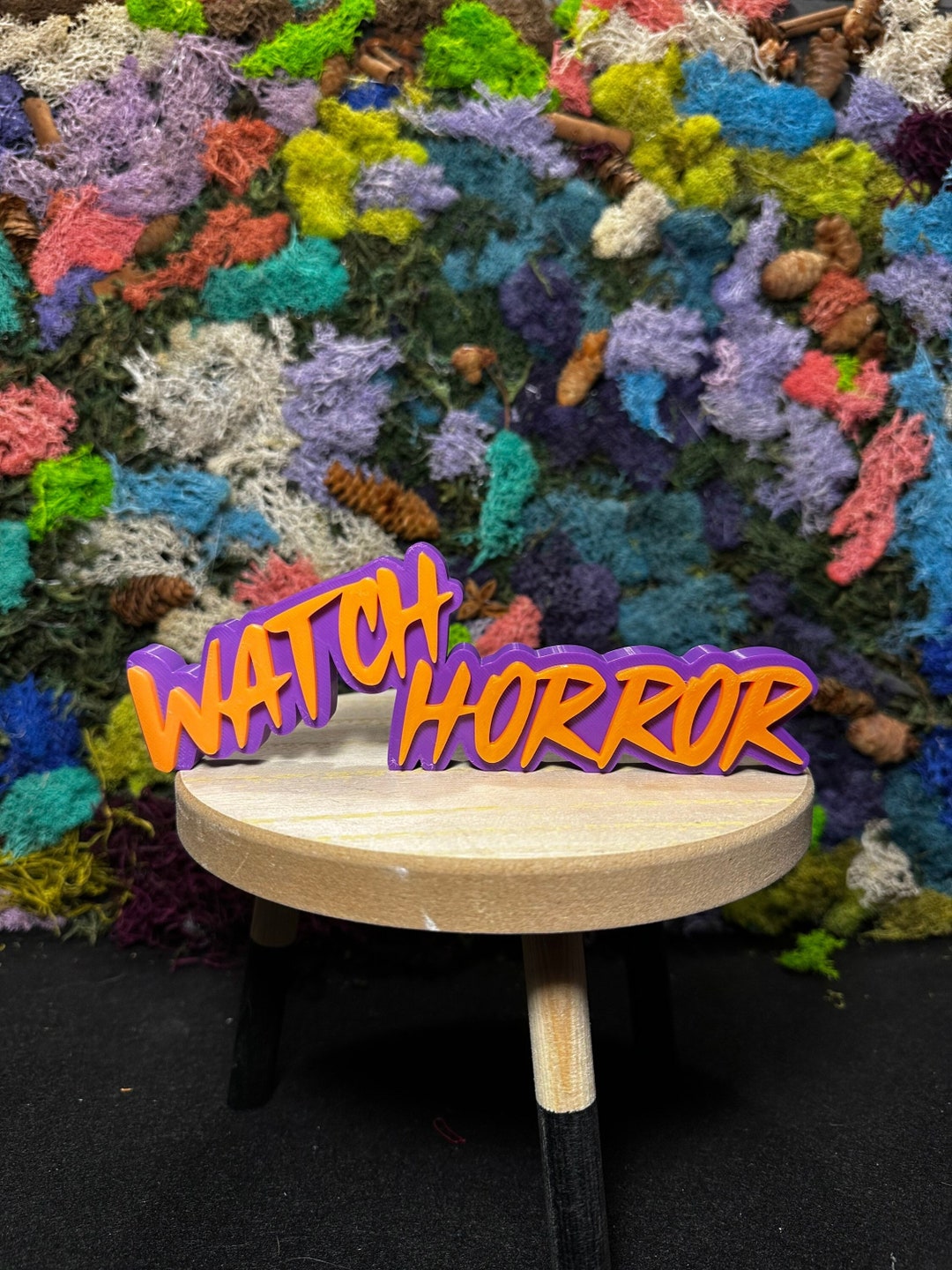Watch Horror Sign / Horror Logo / Bookcase Display / Shelf Display - Etsy