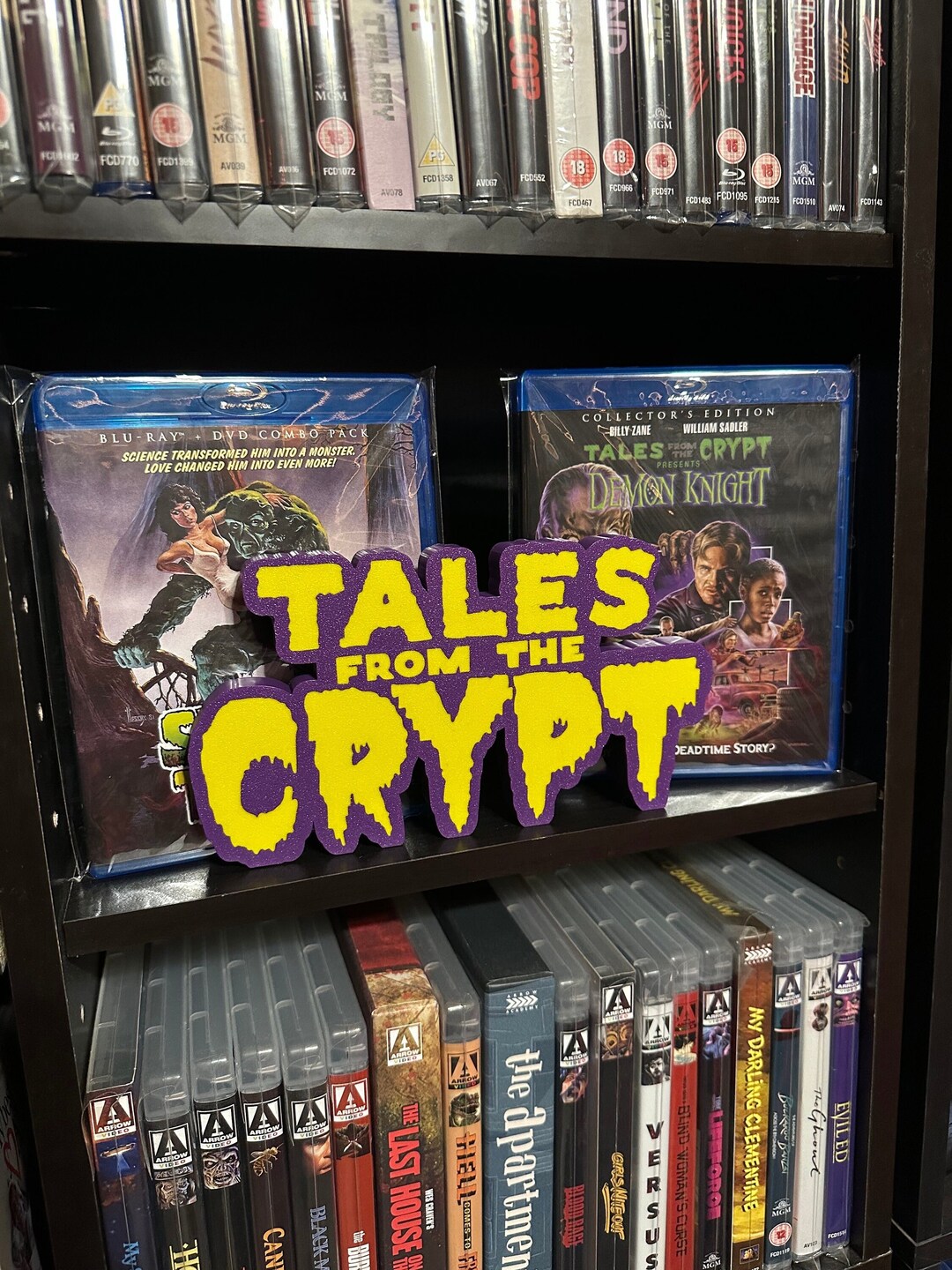 Tales From the Crypt / Horror Logo / Bookcase Display / Shelf Display ...