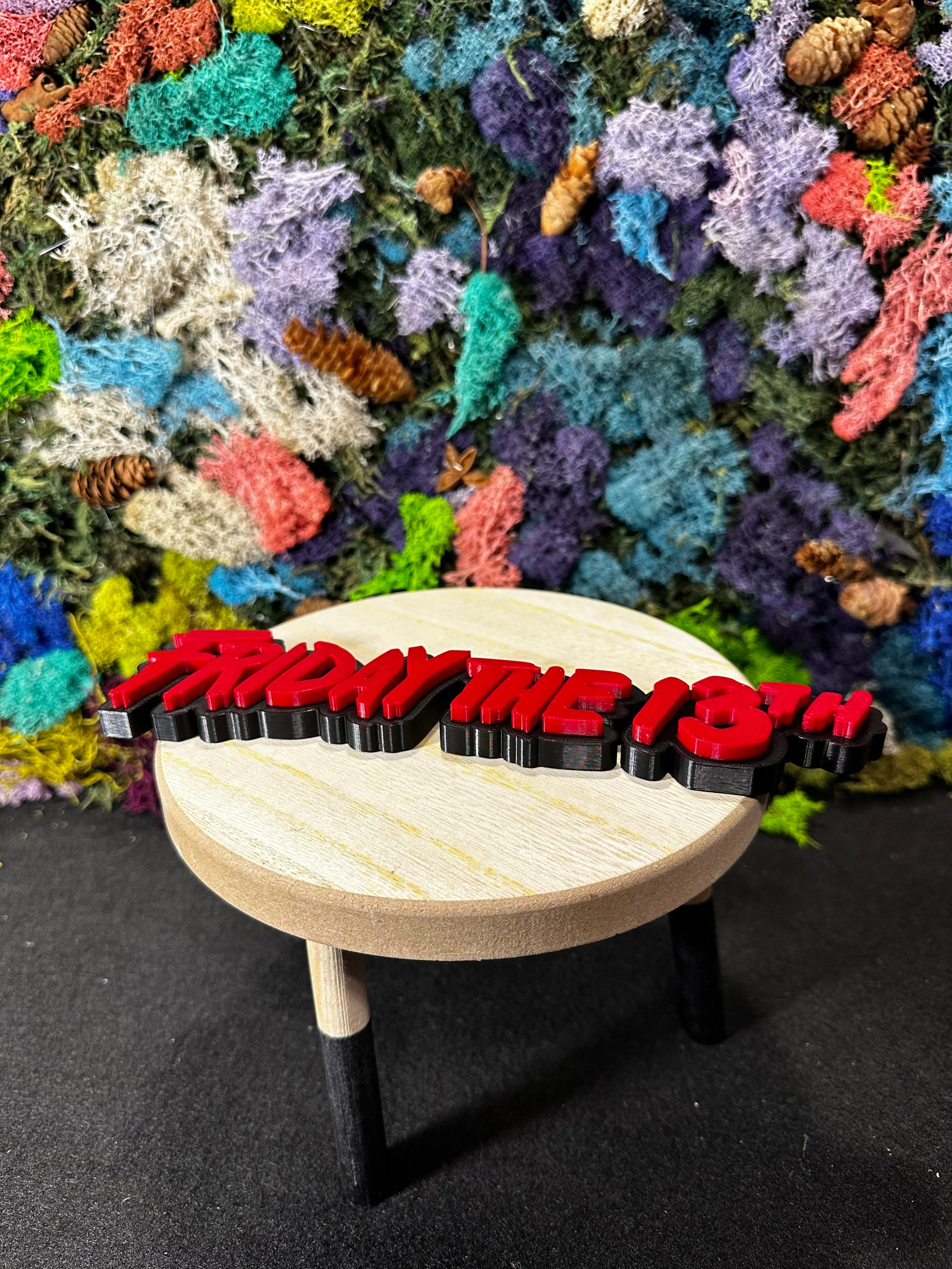 Red Friday the 13th / Horror Logo / Bookcase Display / Shelf - Etsy