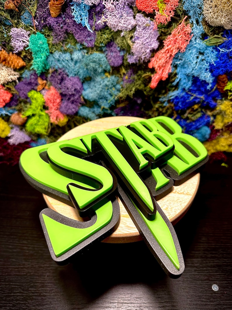 Giant Stab Sign / Scream Logo / Bookcase Display / Shelf - Etsy