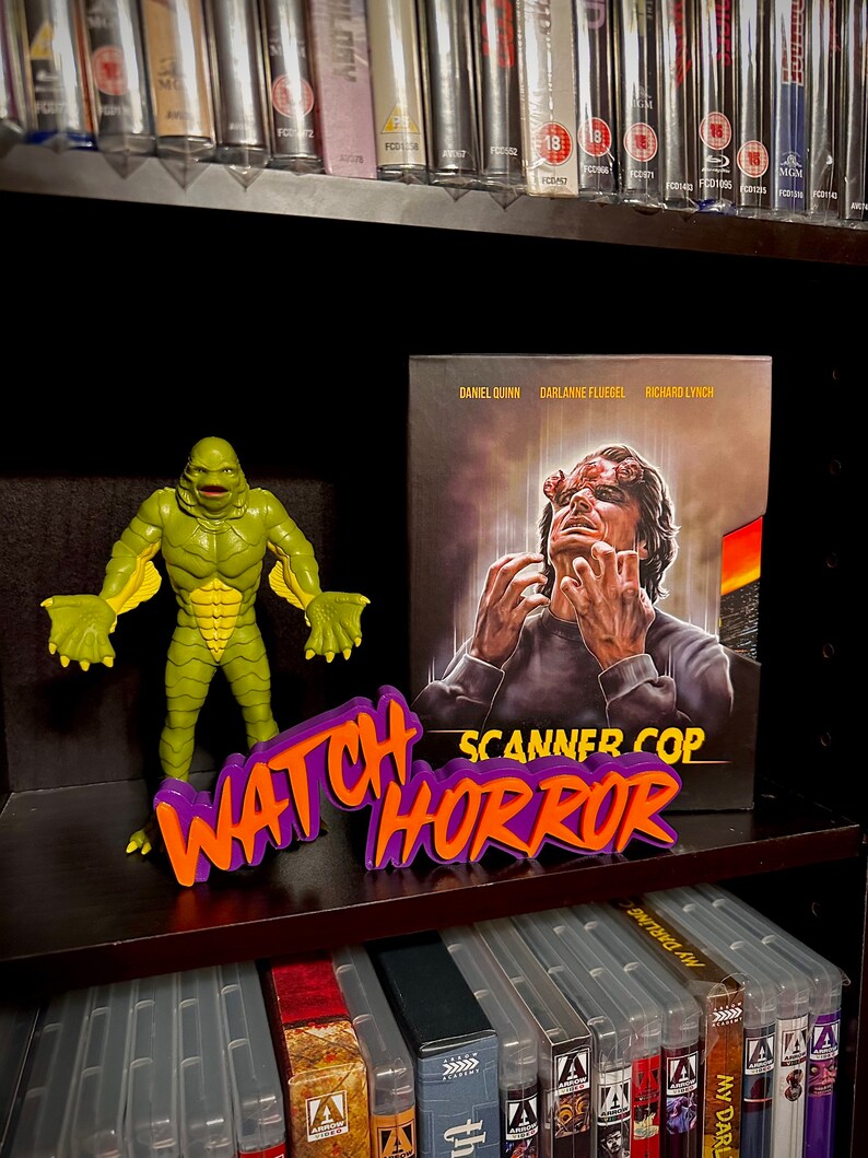 Watch Horror Sign / Horror Logo / Bookcase Display / Shelf - Etsy