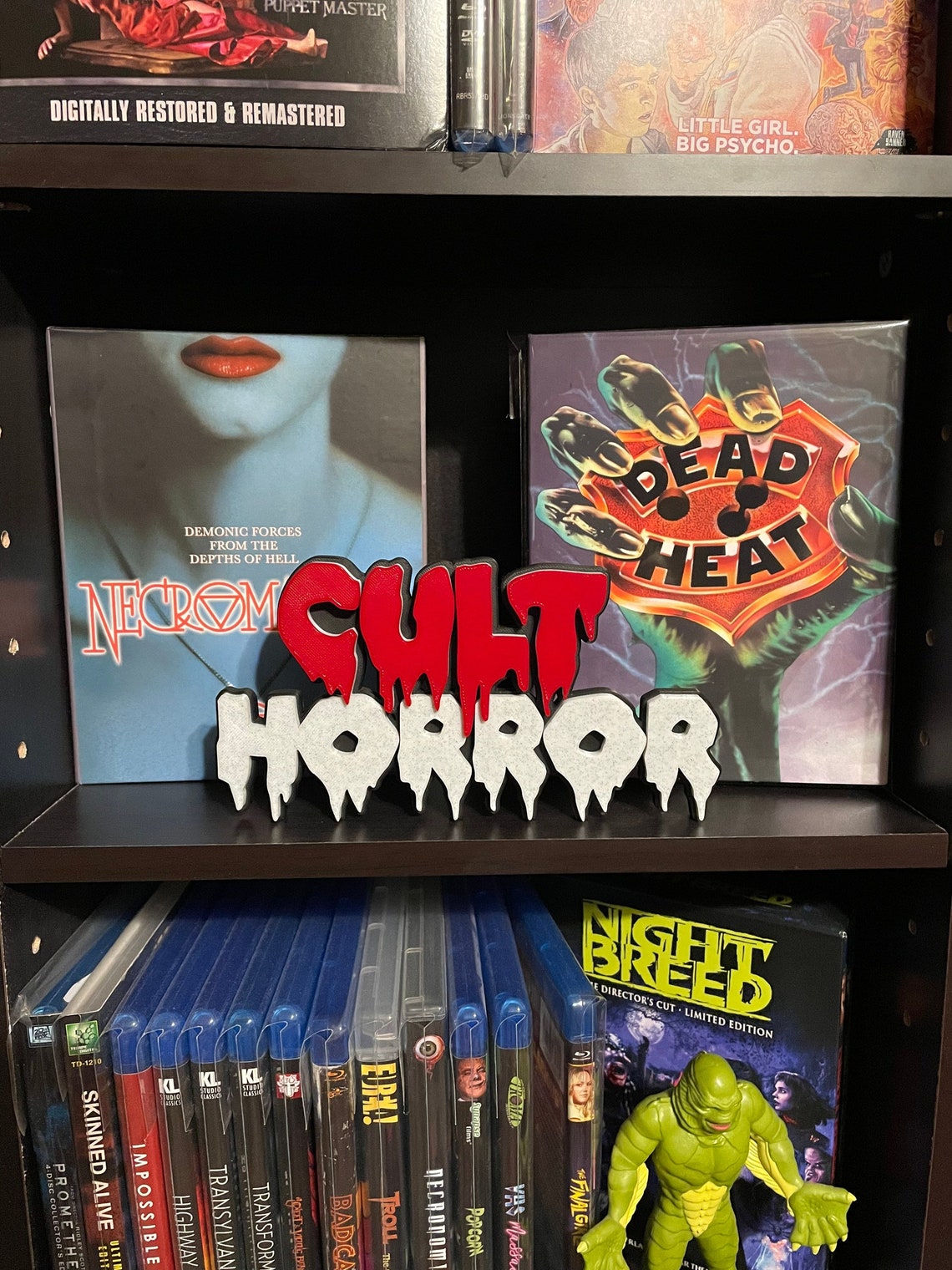 Cult Horror Sign / Horror Logo / Bookcase Display / Shelf - Etsy
