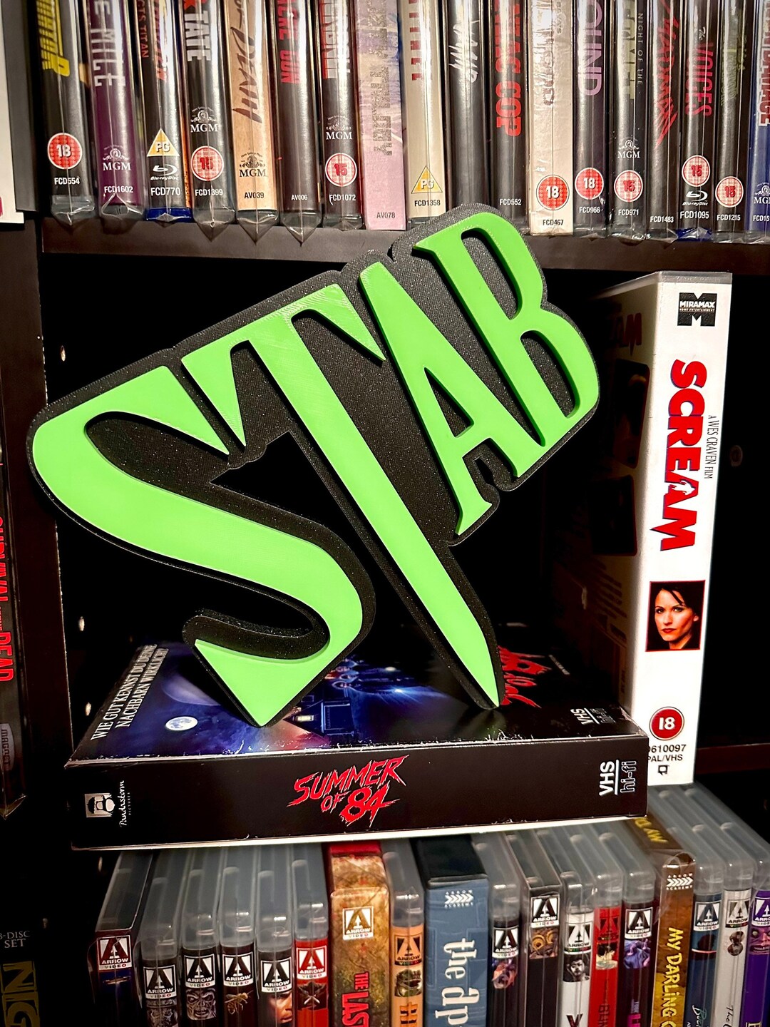 Giant! Stab Sign / Scream Logo / Bookcase Display / Shelf Display ...
