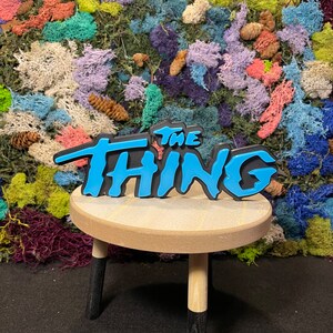 The Thing Sign / Horror Movie Logo / Bookcase Display / Shelf Display ...