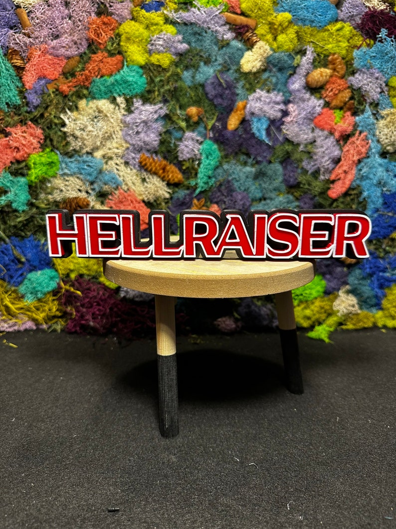 Hellraiser Sign / Horror Logo / Bookcase Display / Shelf - Etsy