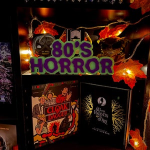 80's Horror Sign / Bookcase Display / Shelf Display - Etsy