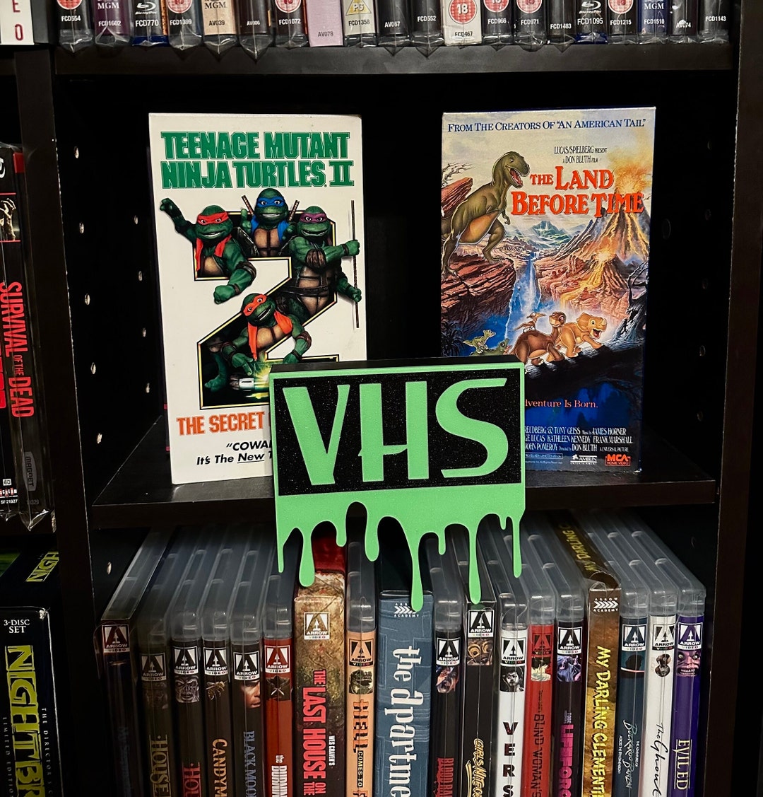 VHS Ooze Dripping Sign / Horror Logo / Bookcase Display / Shelf Display ...