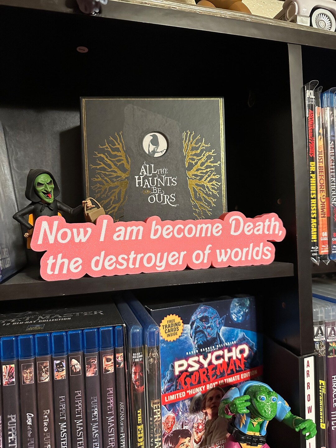 Barbenheimer " I Am Become Death " Sign / Bookcase Display / Shelf ...