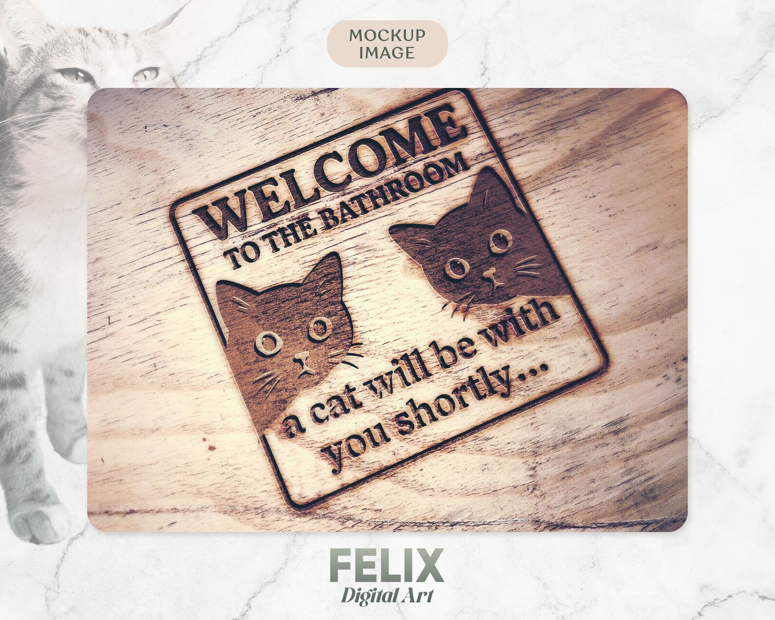 Welcome to the Bathroom A Cat Will Be With You Shortly SVG PNG – Funny ...