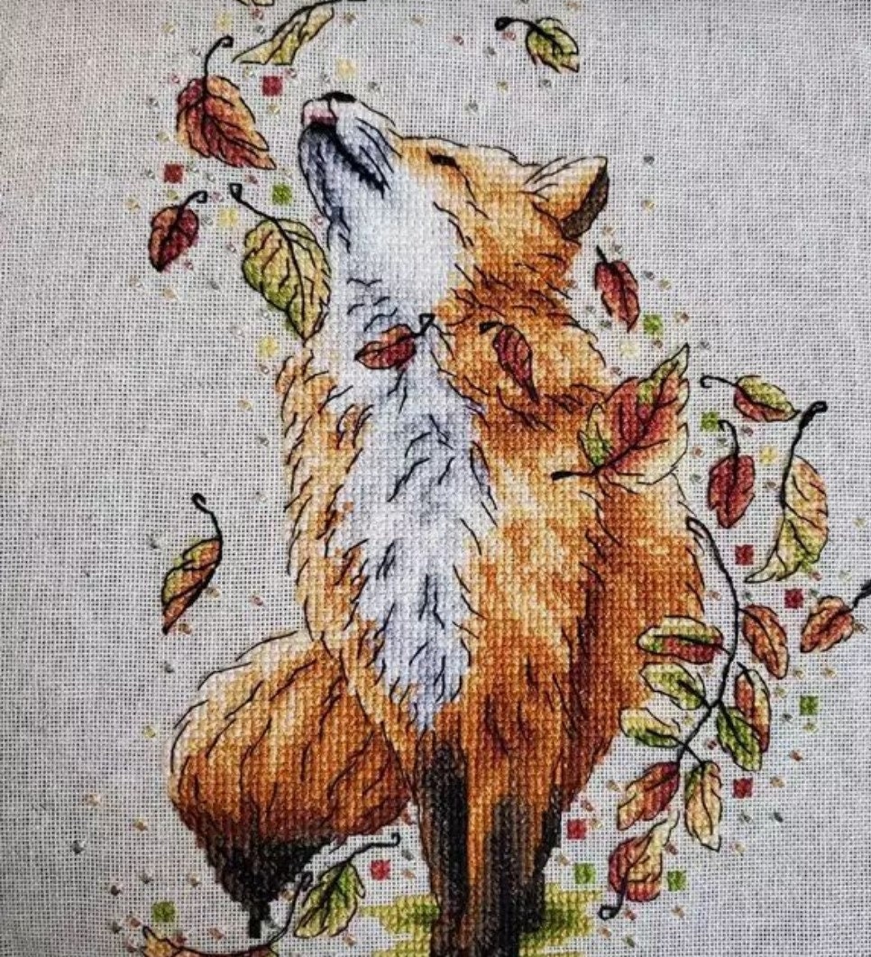 Fox in Autumn Cross Stitch Pattern - Etsy