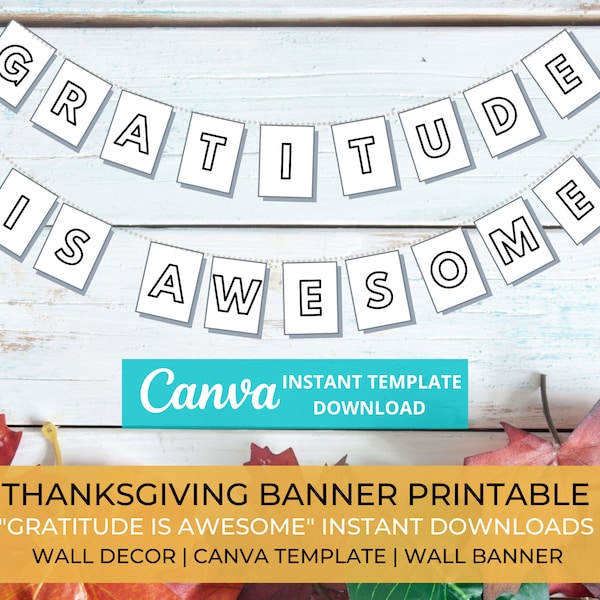 Thanksgiving Banner - Etsy