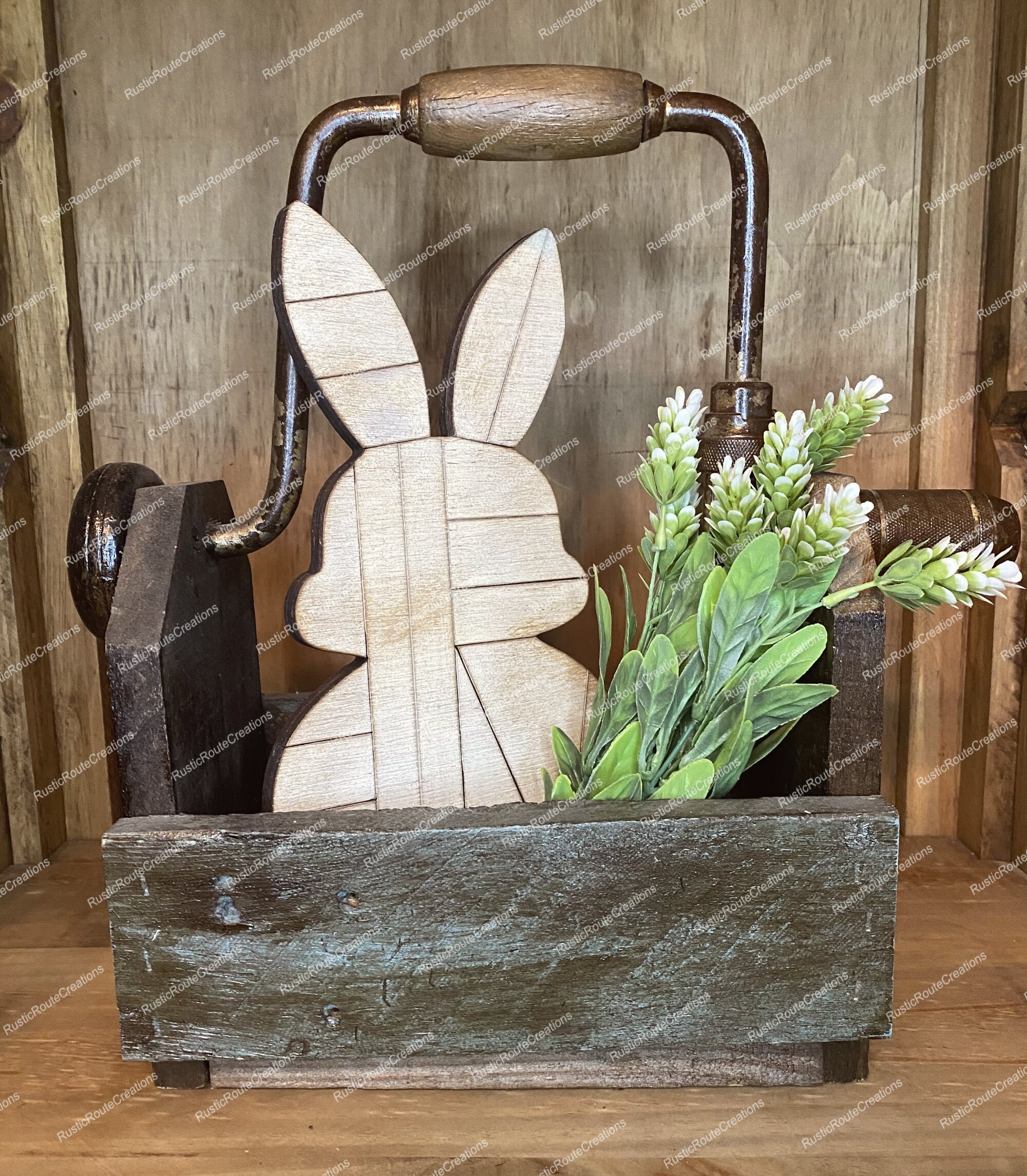 Shiplap Bunny Sign - Barnwood Easter Bunny - Farmhouse Easter Bunny ...