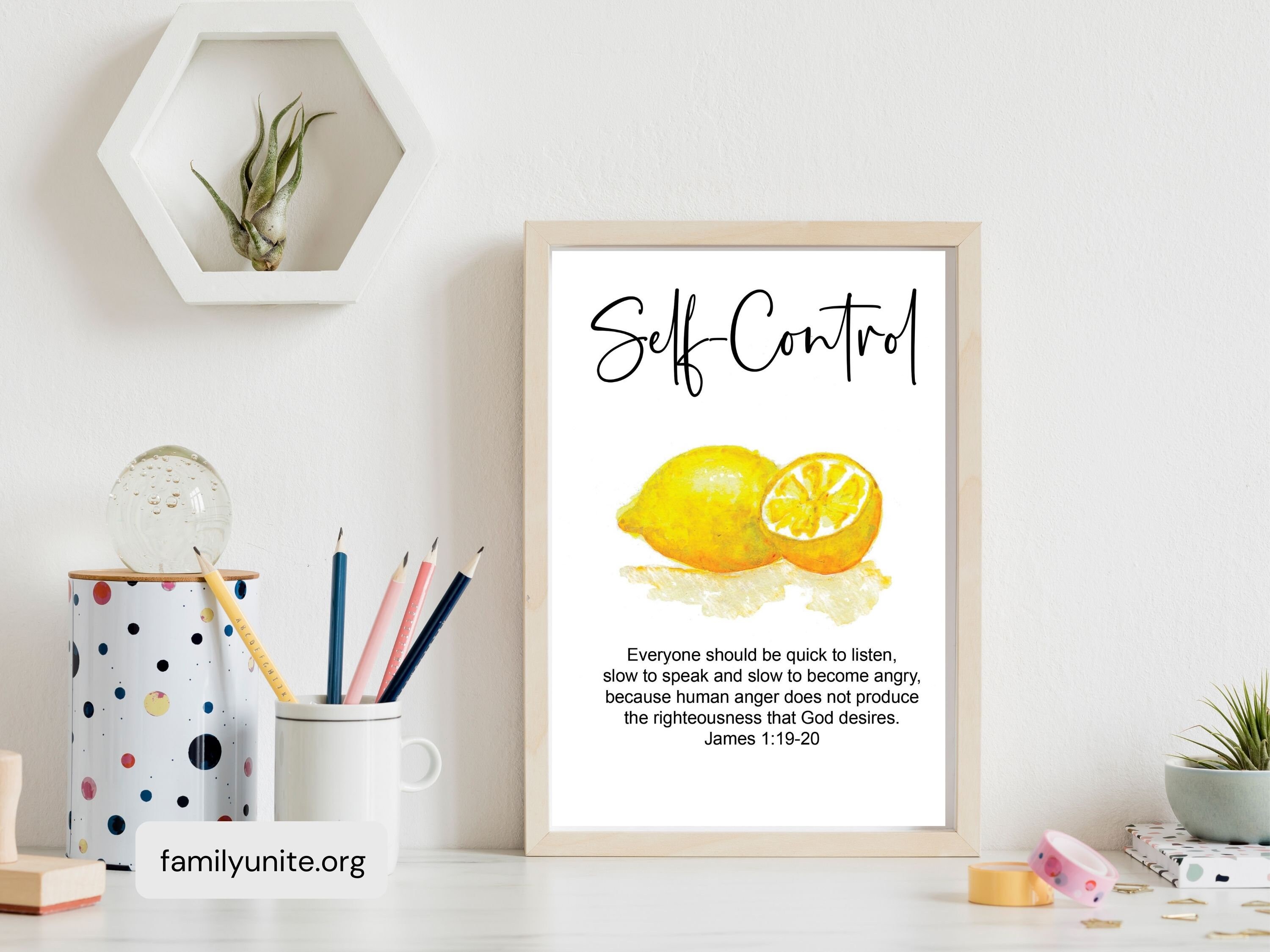 Fruit of the Spirit Wall Art Scripture Sign, Love Joy Peace Watercolor ...