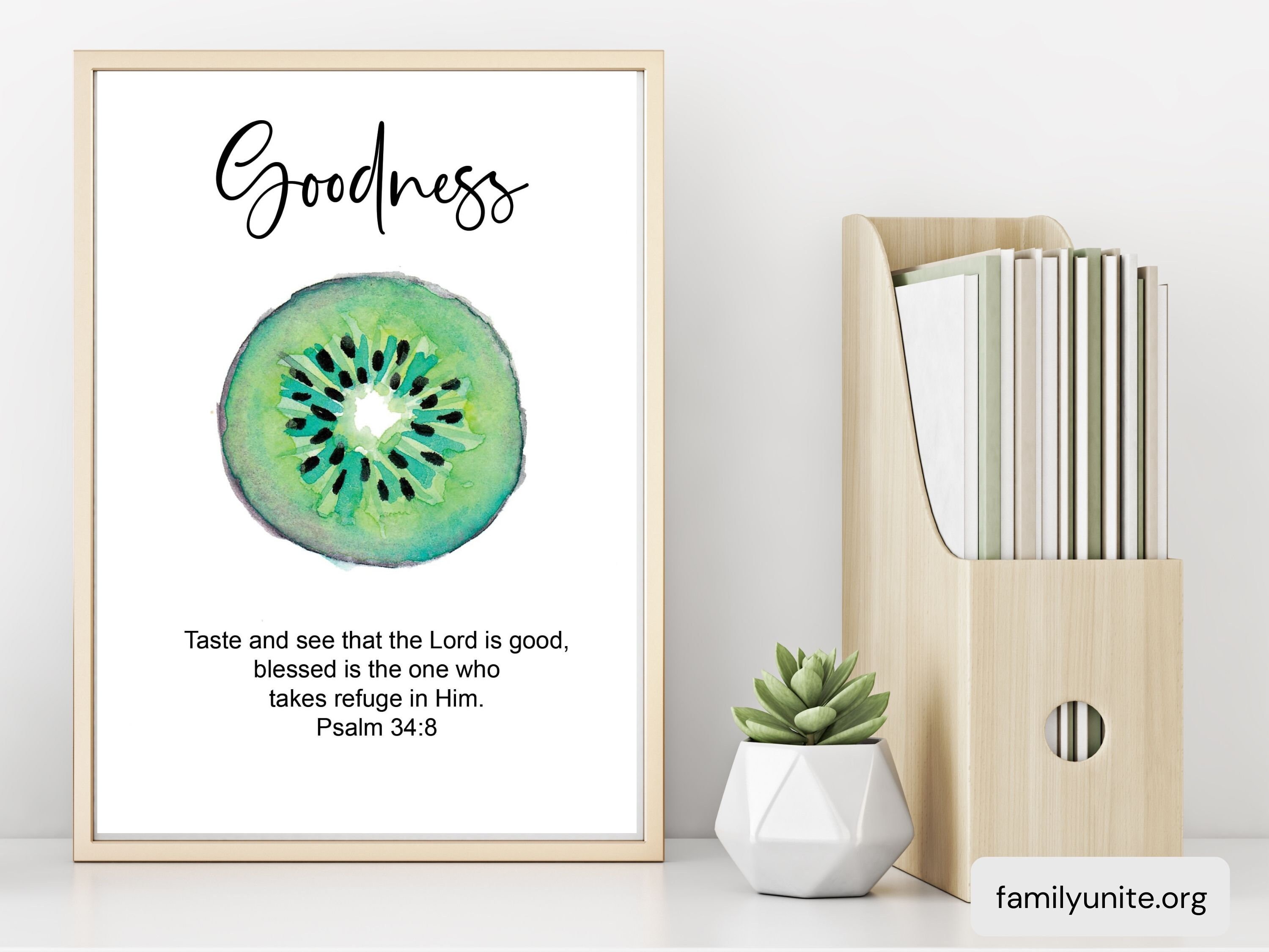 Fruit of the Spirit Wall Art Scripture Sign, Love Joy Peace Watercolor ...