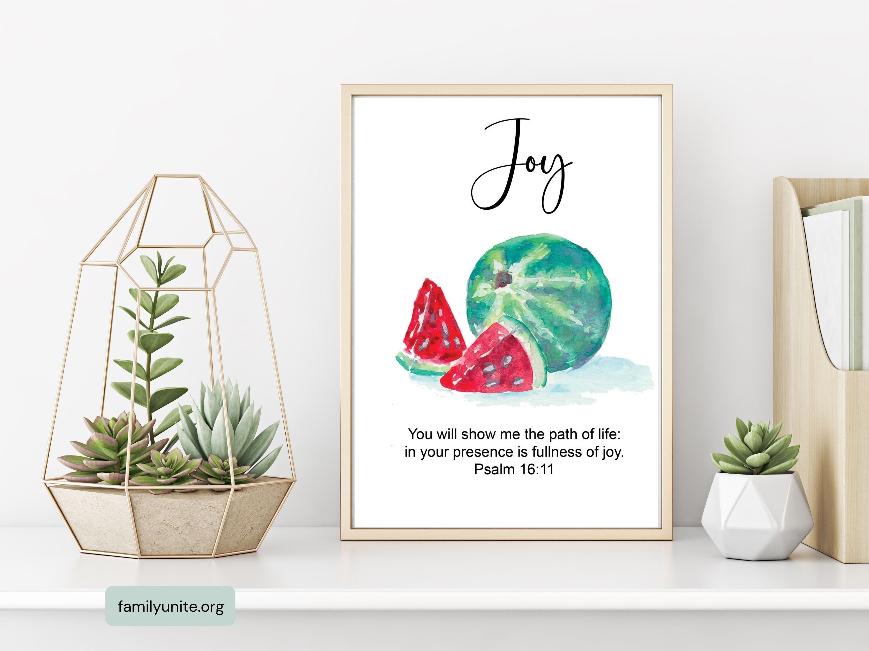Fruit of the Spirit Wall Art Scripture Sign, Love Joy Peace Watercolor ...