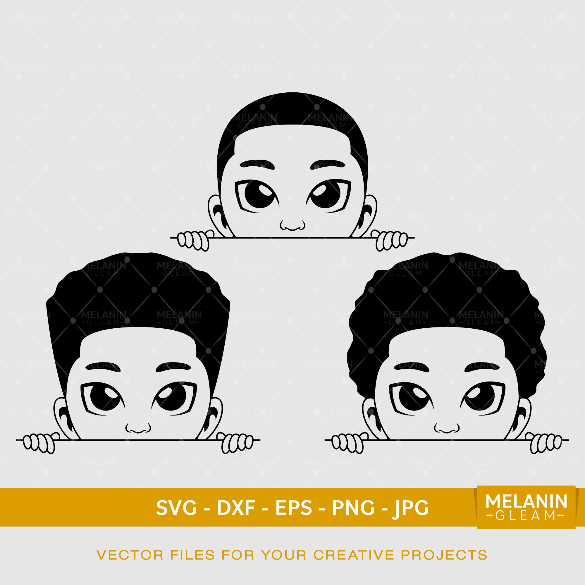 Boy Peek Silhouette Digital SVG DXF EPS Png Jpg - Etsy UK