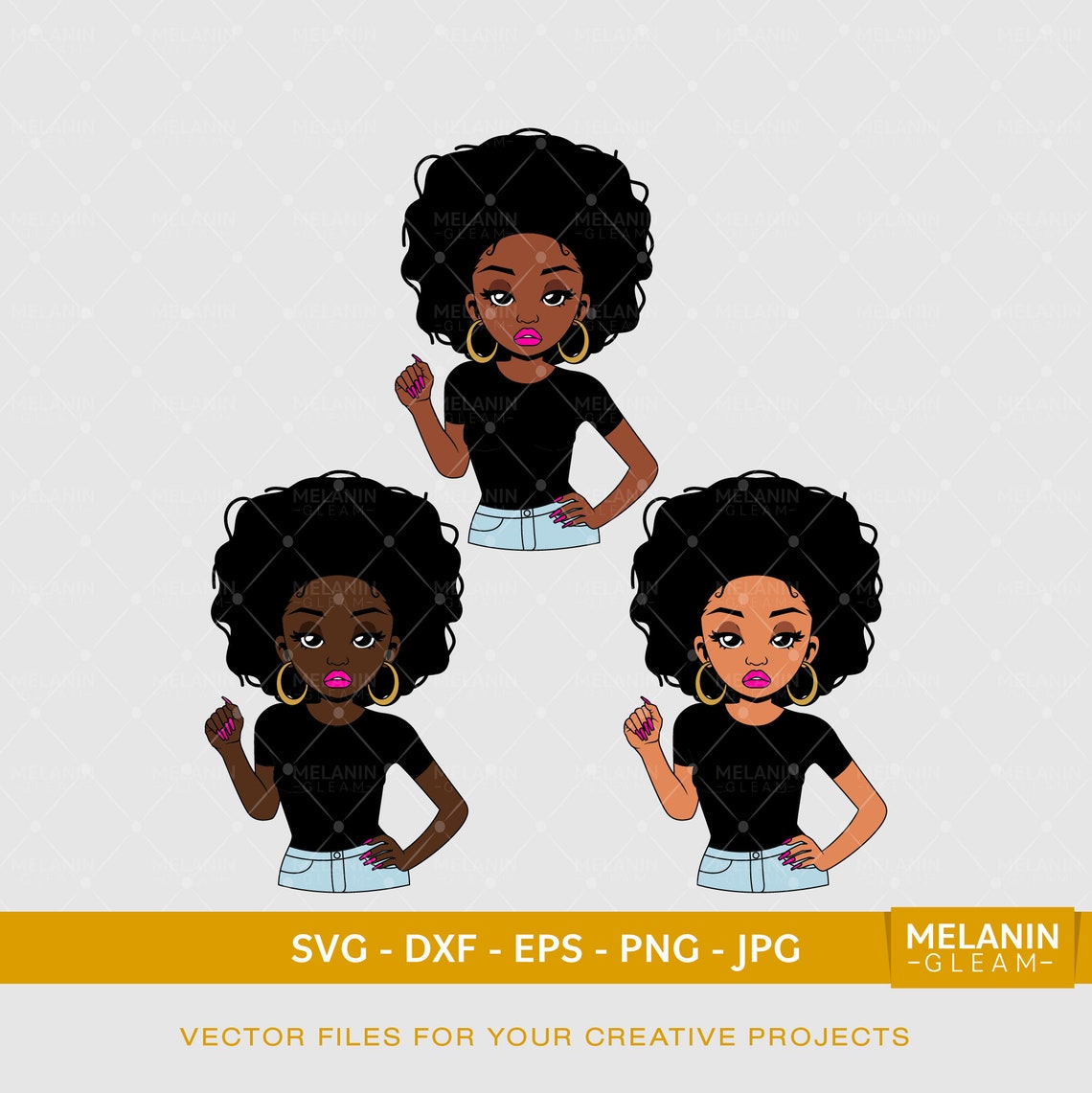 Periodt Afro Woman Melanin Black Woman Svg Afro Woman Svg Etsy