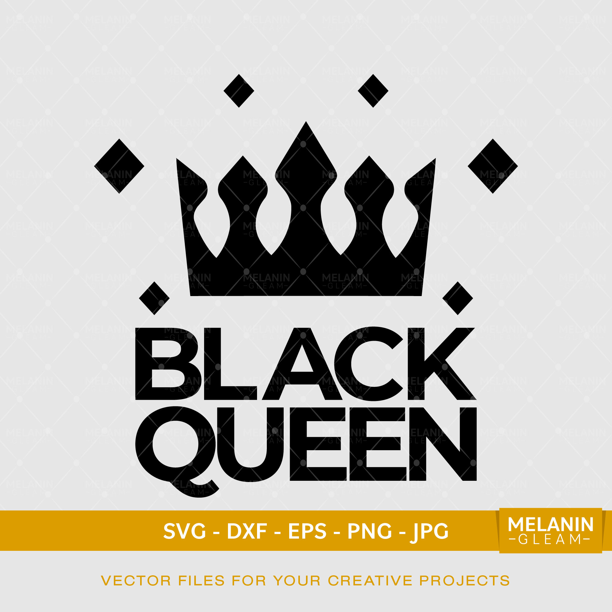 Black Queen Digital SVG DXF EPS Png Jpg Melanin - Etsy