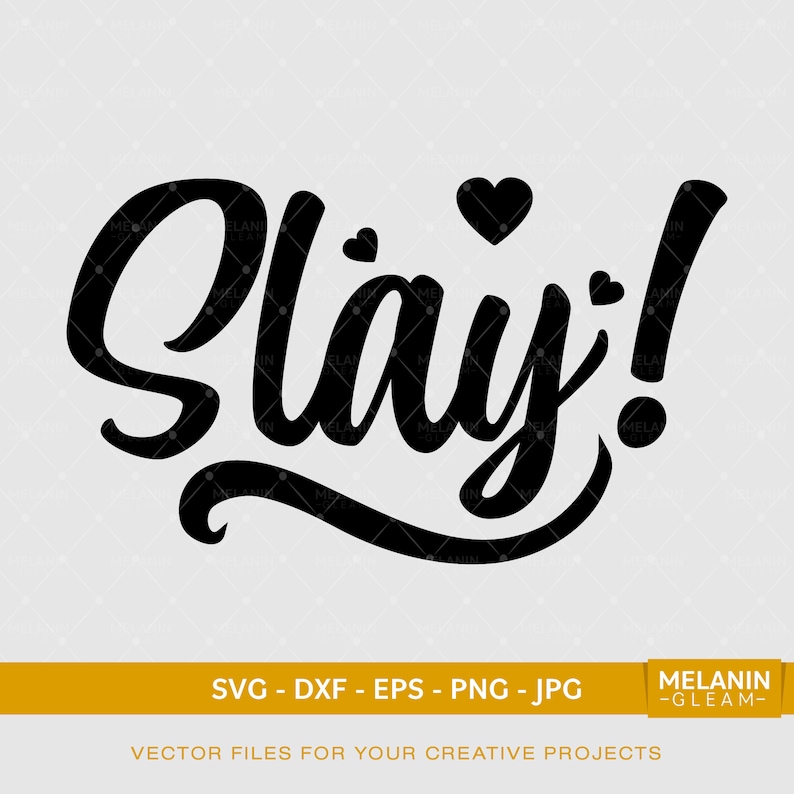 Slay Melanin Svg Text Svg Slaying Queen Svg - Etsy