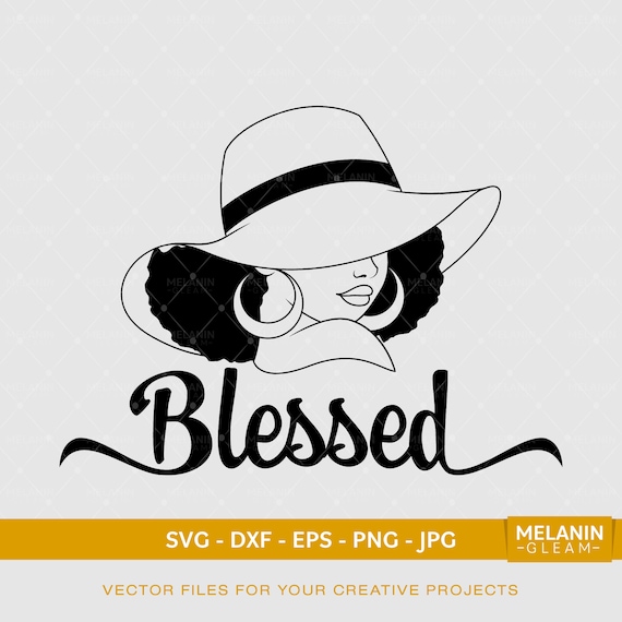 Blessed Woman Silhouette Digital SVG DXF EPS Png Jpg - Etsy
