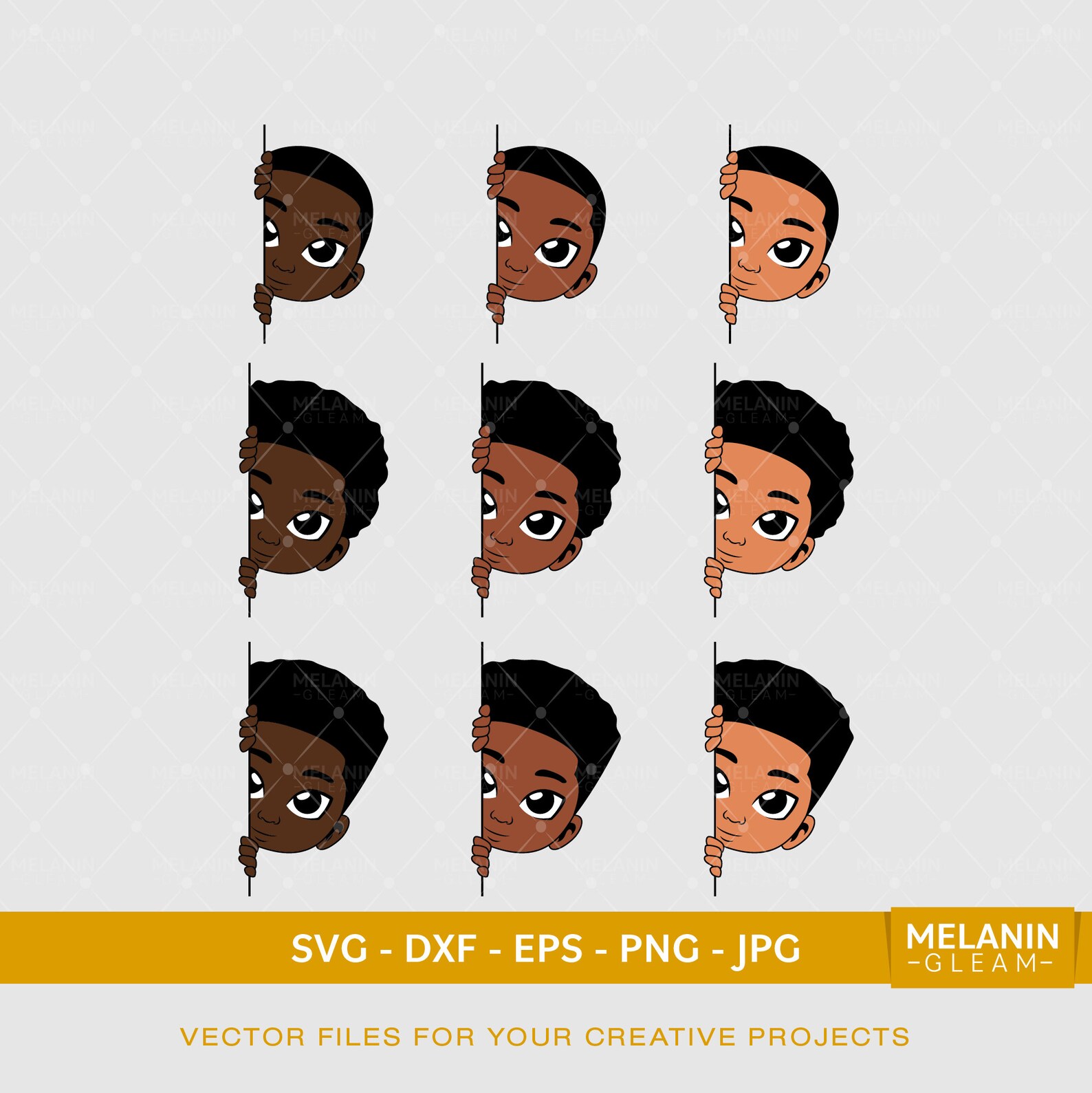 Boy Side Peek Bundle Digital SVG DXF EPS Png Jpg - Etsy