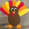 Turkey Craft Kit--cardstock Paper Craft for Kids - Fall Crafts - Kids ...