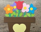 Flower Basket Craft Kitcardstock Paper Craft for Kids May - Etsy