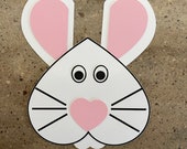 Valentine's Day Bunny Heart Craft Kitcardstock Paper - Etsy