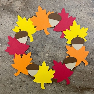 Fall Wreath Craft Kit--cardstock Paper Craft for Kids - Fall Crafts ...