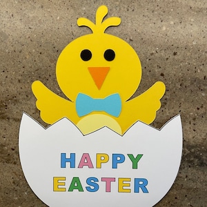 Happy Easter Chick (boy) Craft Kit--cardstock Paper Craft for Kids - Etsy