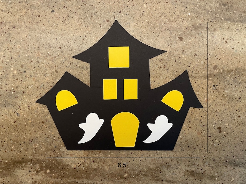 Haunted House Craft Kit--cardstock Paper Craft for Kids - Fall Crafts ...