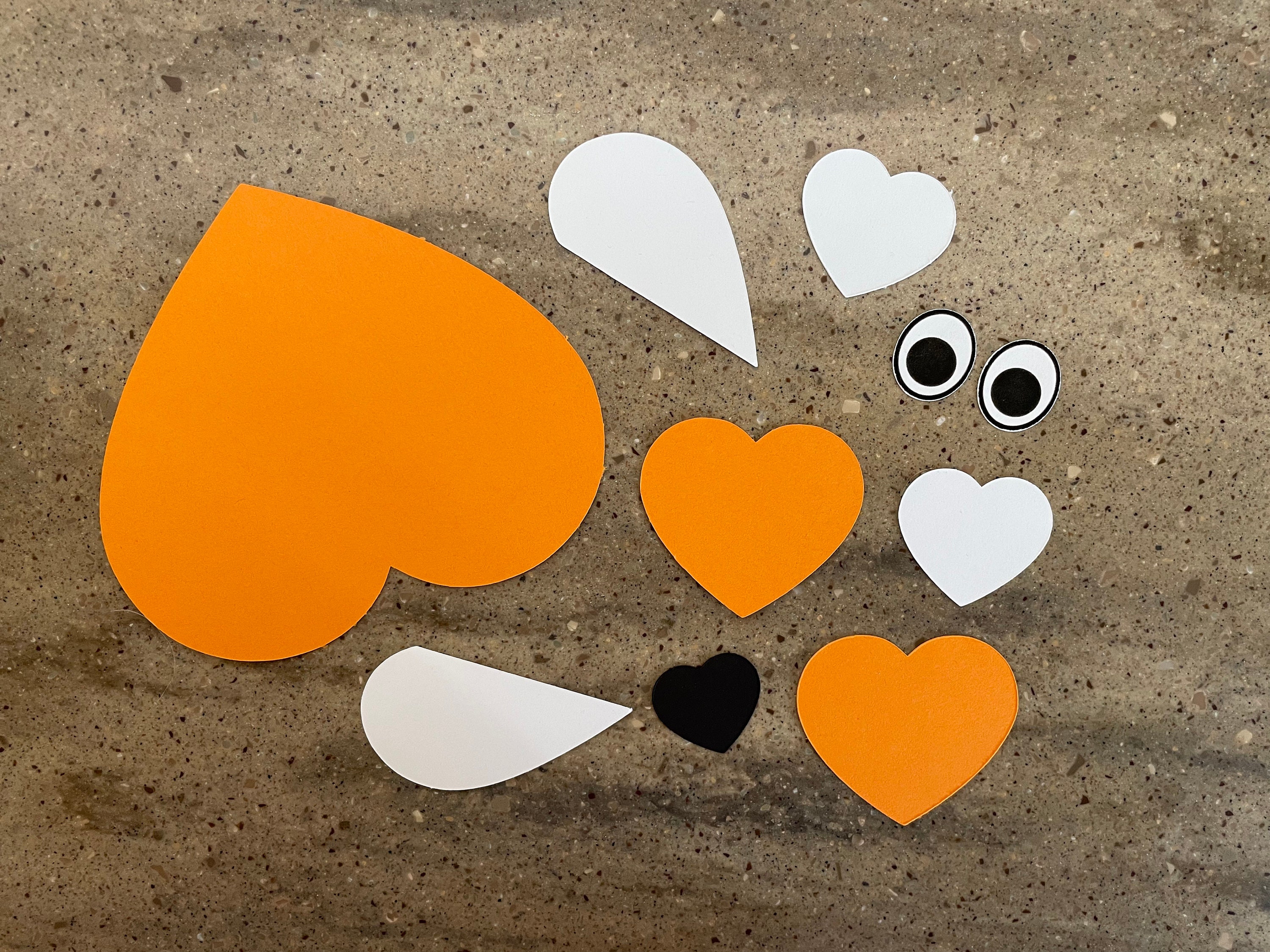 Valentine's Day Fox Heart Craft Kit--cardstock Paper Craft for Kids - Etsy