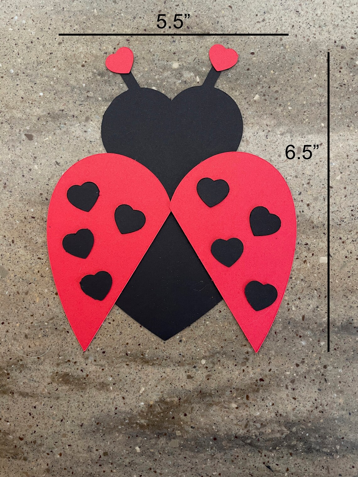 Valentine's Day Ladybug Heart Craft Kit--cardstock Paper Craft for Kids ...