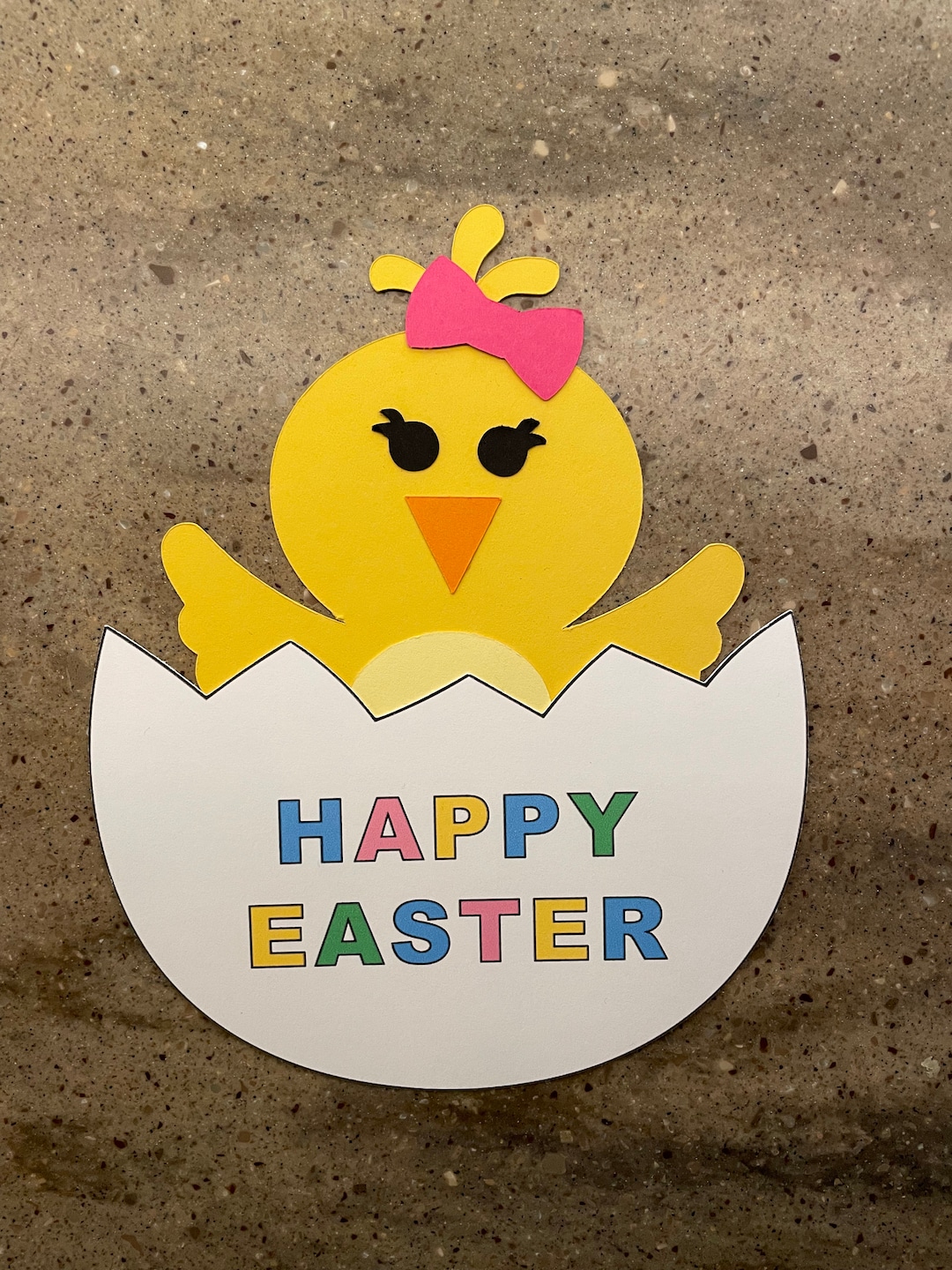 Happy Easter Chick (girl) Craft Kit--cardstock Paper Craft for Kids - Etsy