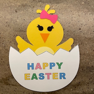 Happy Easter Chick (girl) Craft Kit--cardstock Paper Craft for Kids - Etsy