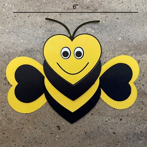 Valentine's Day Bee Heart Craft Kit--cardstock Paper Craft for Kids - Etsy