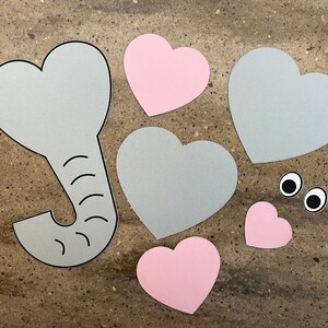 Valentine's Day Elephant Heart Craft Kit--cardstock Paper Craft for ...
