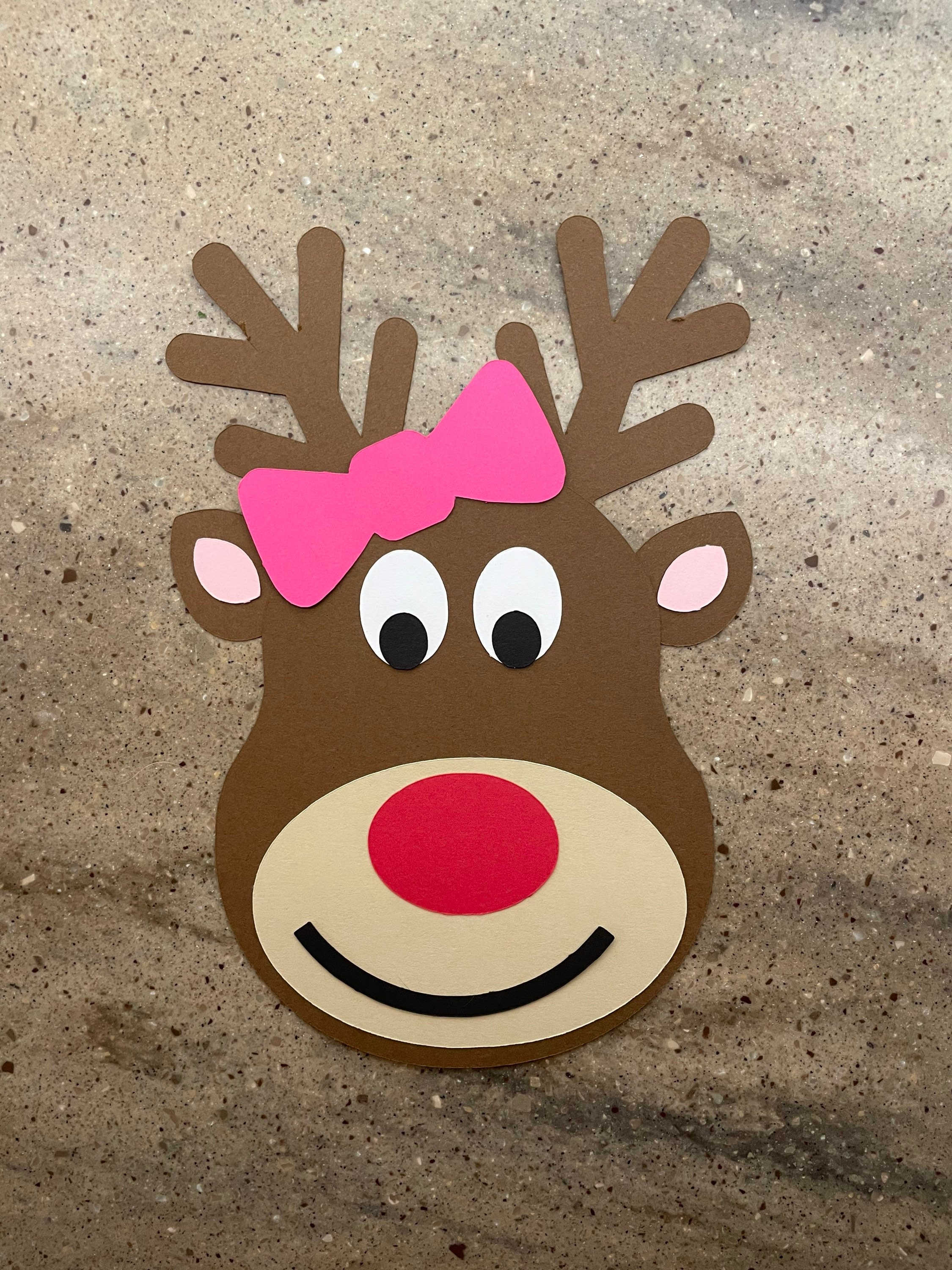 Reindeer Craft Kit--cardstock Paper Craft for Kids - Christmas Crafts ...