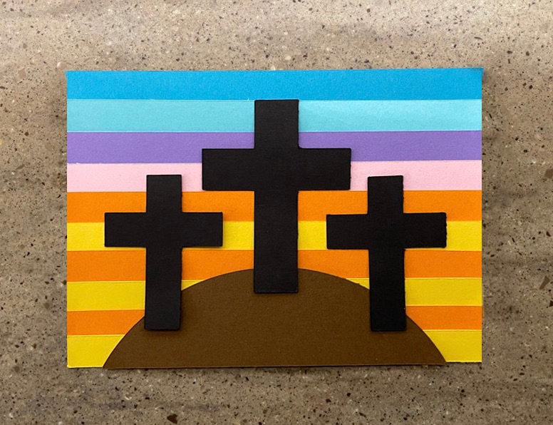 3 Crosses Good Friday Craft Kit--cardstock Paper Craft for Kids - Etsy ...