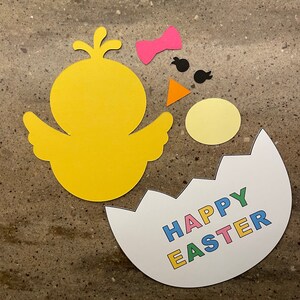 Happy Easter Chick (girl) Craft Kit--cardstock Paper Craft for Kids - Etsy