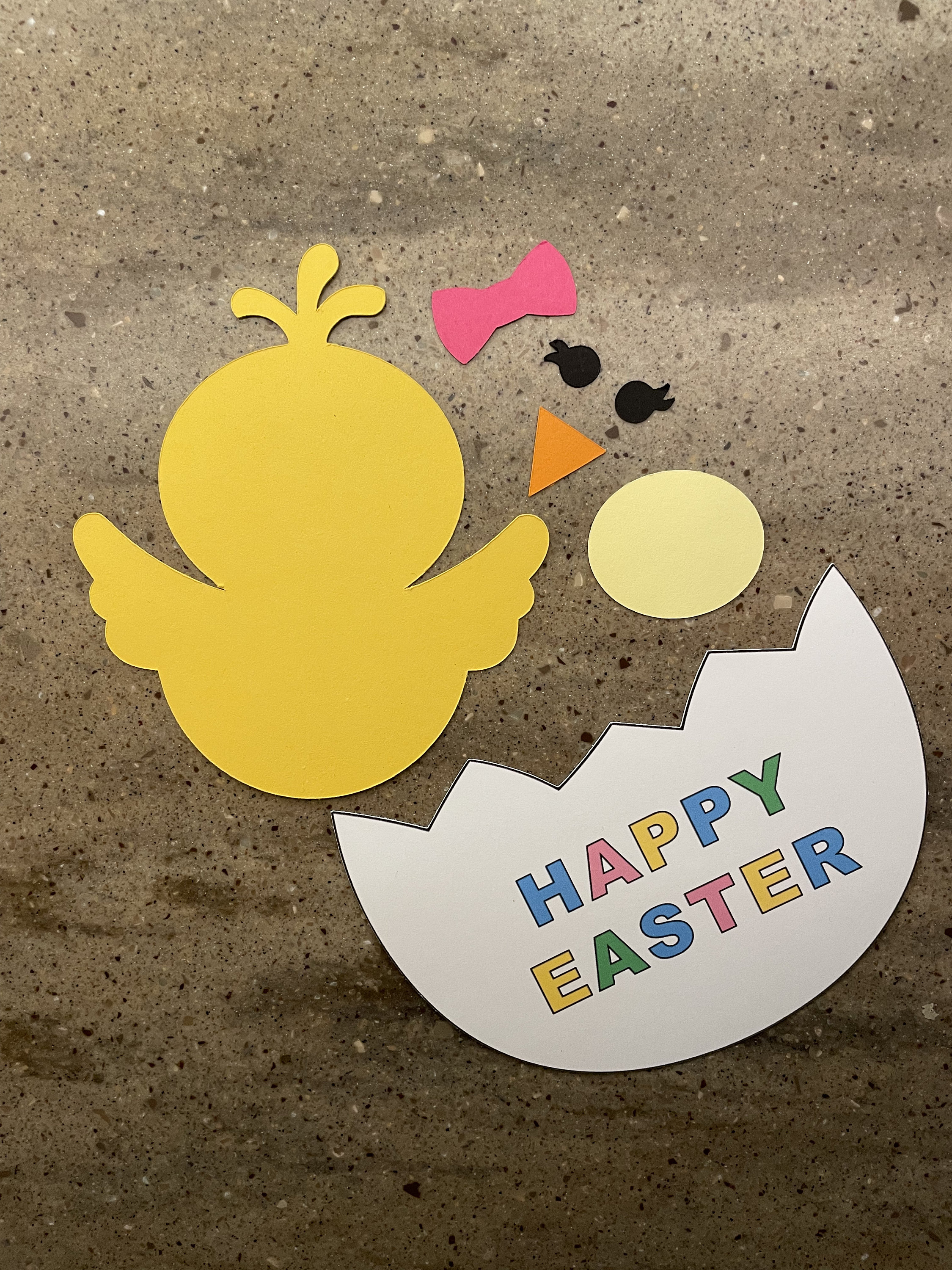 Happy Easter Chick (girl) Craft Kit--cardstock Paper Craft for Kids - Etsy