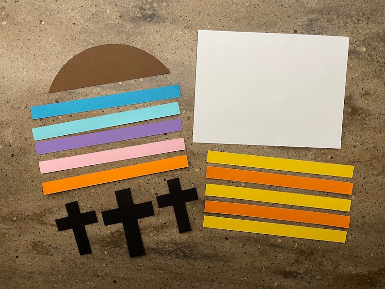 3 Crosses Good Friday Craft Kitcardstock Paper Craft for Kids - Etsy