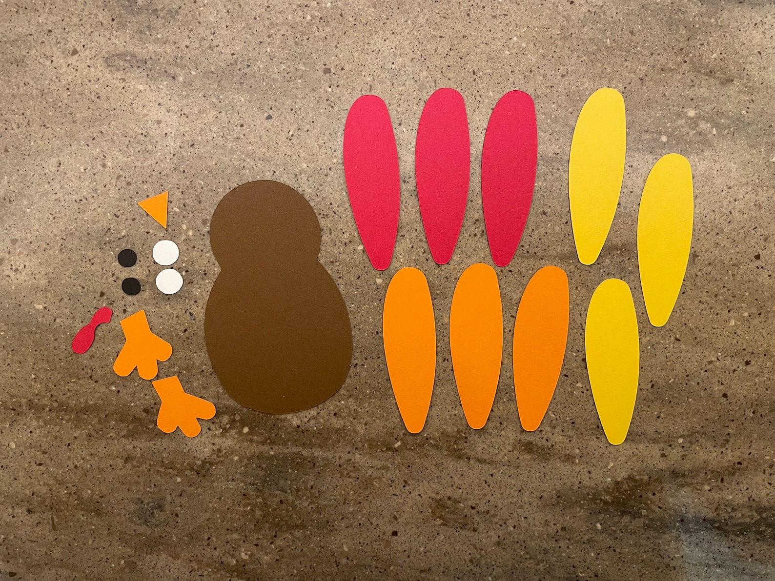 Turkey Craft Kit--cardstock Paper Craft for Kids - Fall Kids Crafts ...